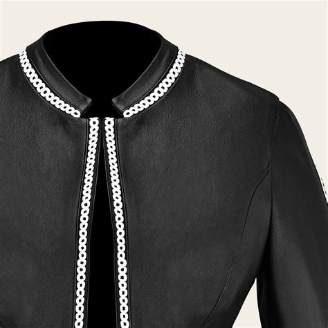 M315boc Cuadra Black Western Fashion Lambskin Leather Jacket For Wom