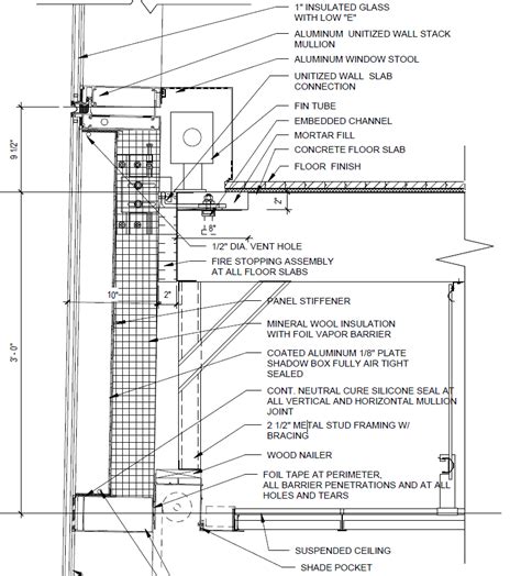 Shadow Box Detail Curtain Wall