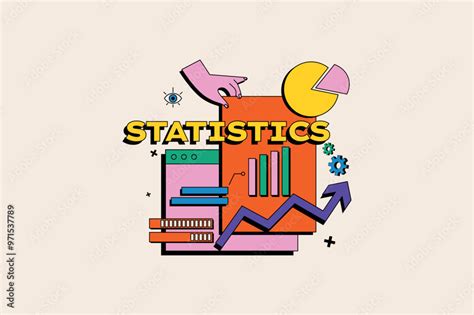 Statistical Analysis Concept In The Flat Cartoon Style Modern Graphic