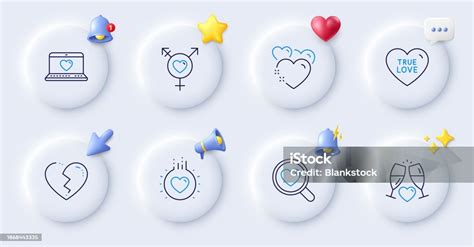깨진 마음 하트와 사랑 라인 아이콘 웹앱의 경우 인쇄 벡터 트랜스젠더에 대한 스톡 벡터 아트 및 기타 이미지 트랜스젠더