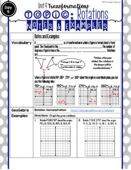 Rotations SMART Notes By McCready S Classroom TPT