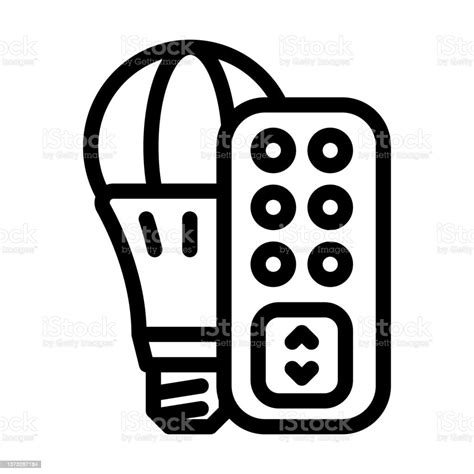 Led 전구 선 아이콘 벡터 일러스트레이션 Led 조명에 대한 스톡 벡터 아트 및 기타 이미지 Led 조명 개인 장식품