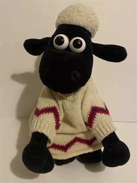 Shaun The Sheep Plush Soft Toy Aardman Wallace And Grommit With Jumper