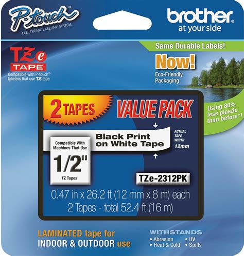 Amazon Com Brother Genuine P Touch Tze Pack Tape Tze Pk X Ft M