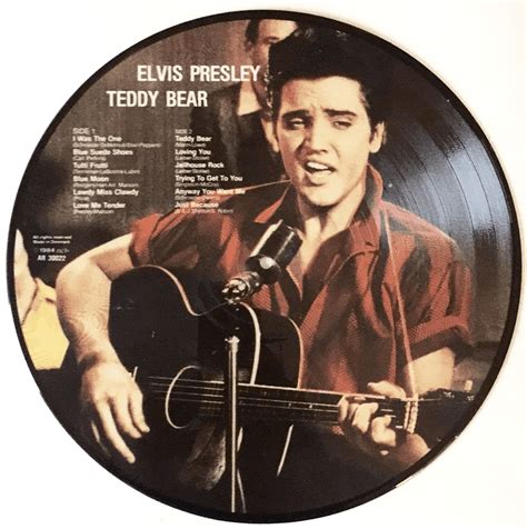 Elvis Presley Teddy Bear Lp Picture Disc Exex