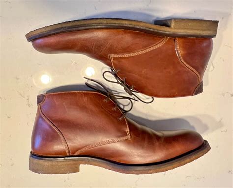 Johnston And Murphy Mens Copeland Chukka Boots Red Brown Oiled Full