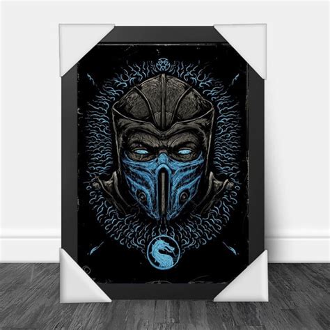 Quadro Decorativo A4 Mortal Kombat Sub Zero Elo7