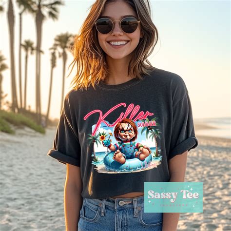 Killer Summer Chuckie Horror Neon Sassy Tee Transfers