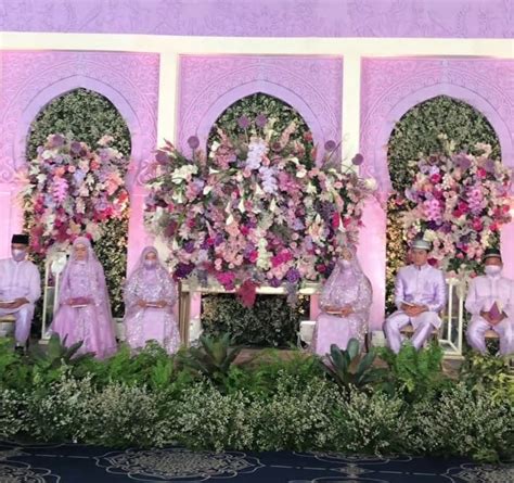 Dekor Pengajian Lesti Dan Billar Serba Ungu Dan Tema Minang