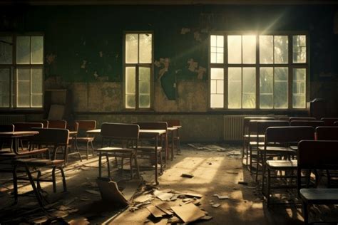 Spacious Empty Classroom Generate Ai