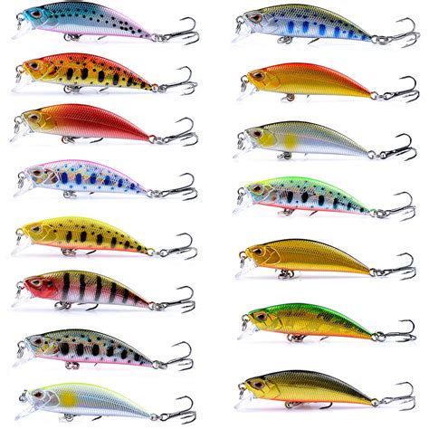 1 ชิ้นสีใหม่ 5 ซม5g Abs Fishing Lure 3d Eyes Trolling Bass Sinking