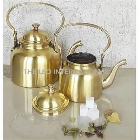 Br604 Whole Sale Pure Brass Metal Tea Kettle Pot Inside Tin Lining