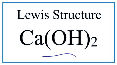 Calcium Hydroxide Lewis Dot Structure Draw The Lewis Structure Of