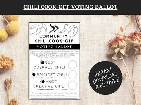 Chili Ballot Template