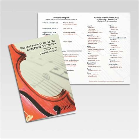 Music Studio Recital Program Template Printable Piano Violin Voice Recital Pamphlet Editable
