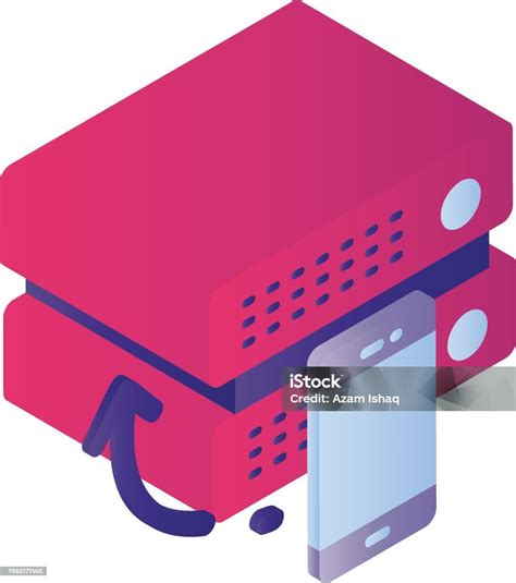 Rdp Server Access Via Mobile App Isometric Concept Machine Mobility