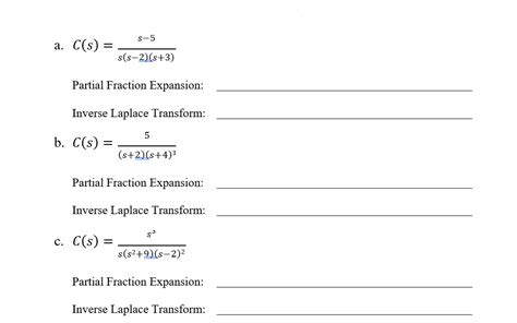 Solved A Csss−2s3s−5 Partial Fraction Expansion