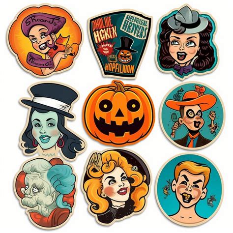 Premium Ai Image Vintage Halloween Illustration