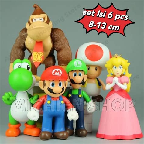 Super Mario Bros Figure And Friends 12cm Toy Display Cake Topper