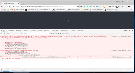 When Going To Rocket Chat Home Page Blank Screen Comes With Loading