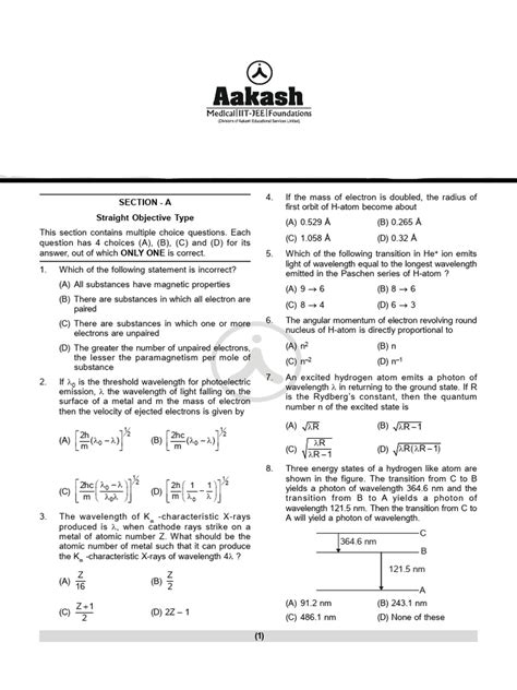 Fs Cpp 02 Physics Chemistry Mathematics 2020 5 Pdf Electron