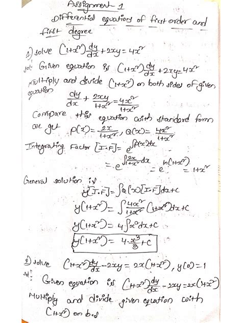De And Vs Assignment Pdf