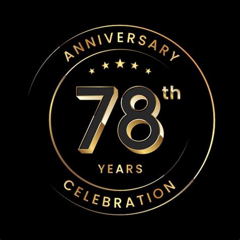 Premium Vector Th Anniversary Logo Design Golden Number With D