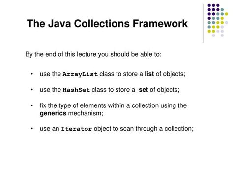 Ppt The Java Collections Framework Powerpoint Presentation Free