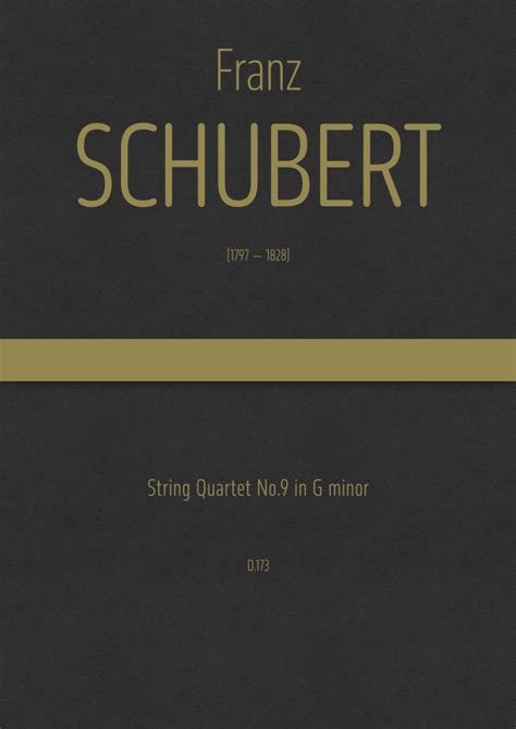 Schubert String Quartet No 9 In G Minor D 173 Arr J G Cucó Barber