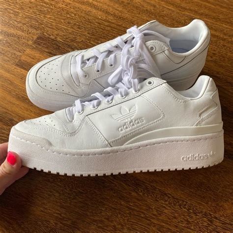 Adidas Womens Forum Bold Shoes In All White Size 11 Bold Shoes