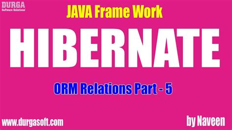 Hibernate Tutorial Orm Relations Part 5 By Naveen Youtube