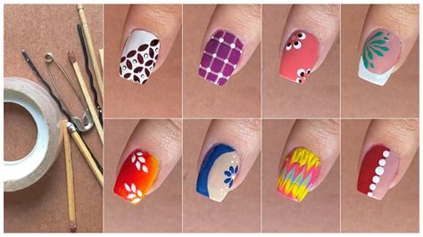 10 Easy Nail Art Designs With Household Items Nail Art At Home For