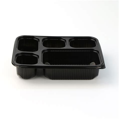 Pp Leak Proof Container Black 5c 240 X 180 X 48mm Acopack