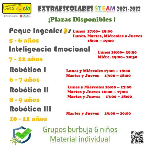 Actividades STEAM TECNISTEM Cáceres de 5 a 11 años