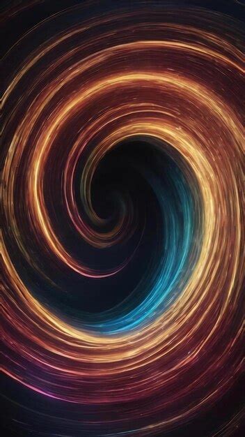 Premium Ai Image Abstract Spiral Rotating Glow Lines Computer
