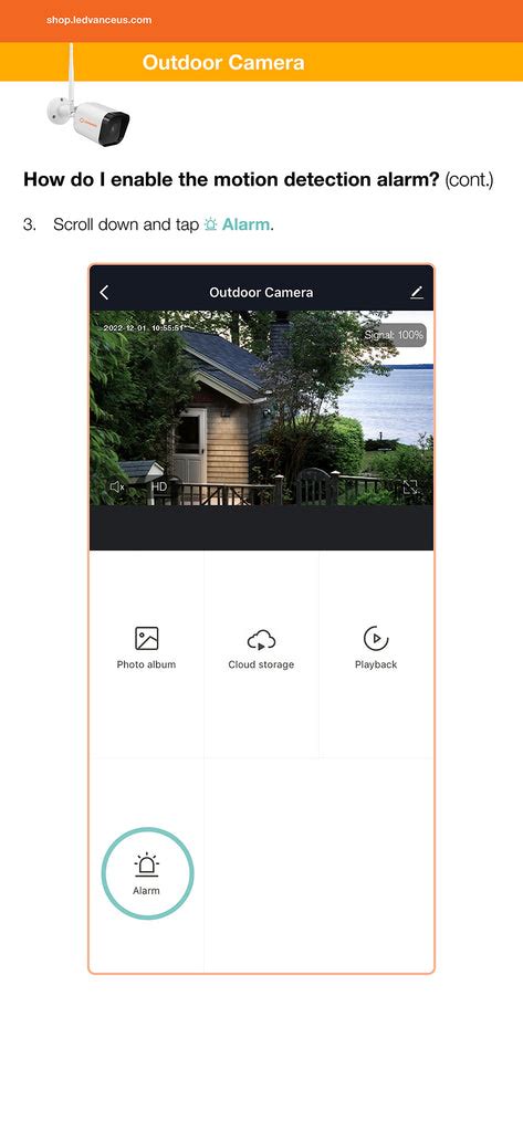 Outdoor Camera How Do I Enable The Motion Detection Alarm Ledvance