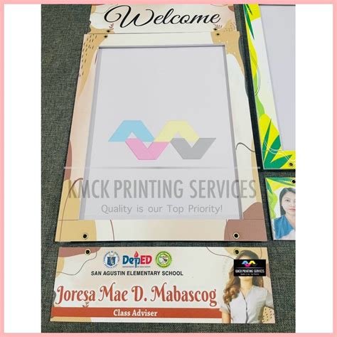 Customized Class Program Door Name Plateclass Program Holderclassroom