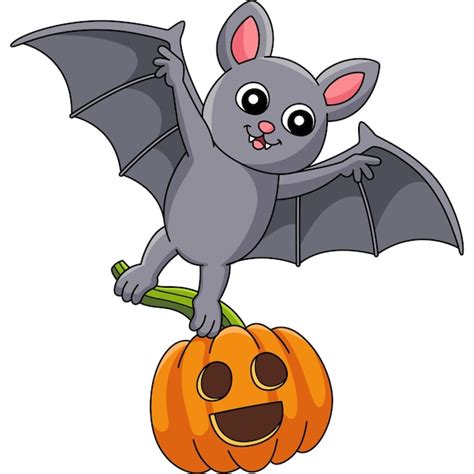Chauve Souris Volante Halloween Dessin Animé Coloré Clipart Vecteur