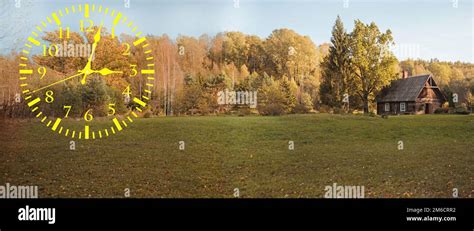 Autumn Landscape Abstraction Fall Back Time Daylight Saving Time