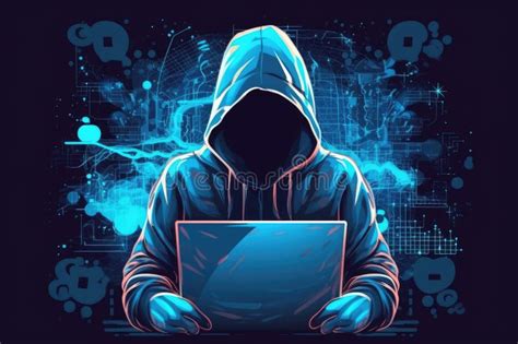 Anonymous Cute Hacker Concept Of Hacking Cybersecur Illustration Ai
