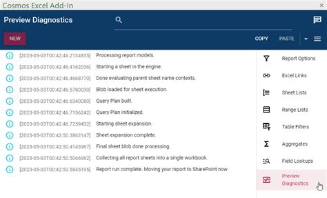How To View Preview Diagnostics Cosmos Data Technologies