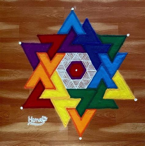 Free Hand Rangoli Design For Diwali