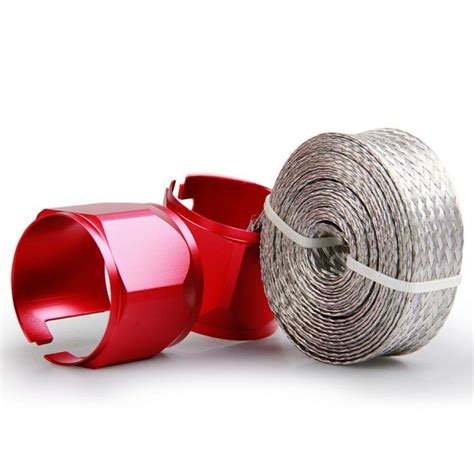 Redline Restomotive® Universal Hose Cover Kit Stainless Steel Braided