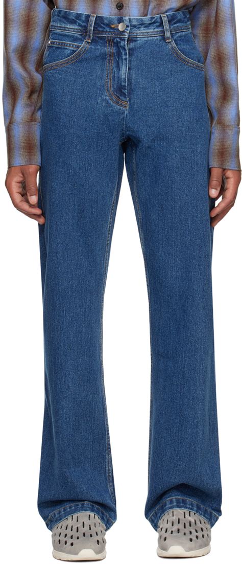 Low Classic Blue Straight Fit Jeans Ssense