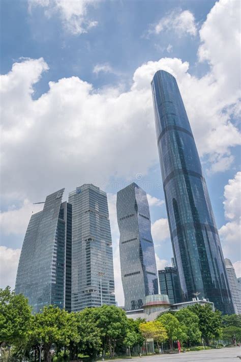 Guangzhou China July 30 2018 Portrait Of Guangzhou Towers Stand