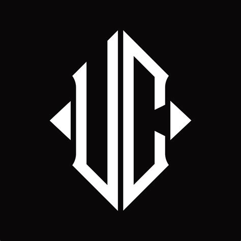 UC Logo Monogram With Shield Shape Isolated Design Template 16565668