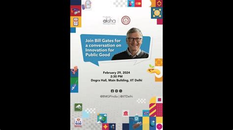 Bill Gates In Iit Delhi Abhishek Khare