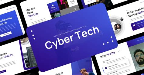 cybertech technology powerpoint template incl cyber and network envato