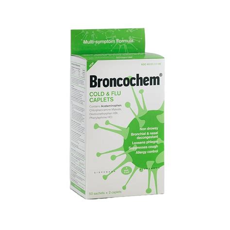 Global Corp Broncochem Cold And Flu Display Green Yrcart
