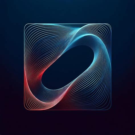 Premium Vector Abstract Loop Of Gradient Lines Dark Blue Canvas